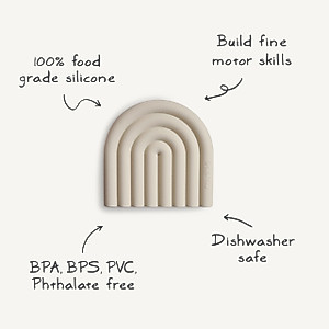 mushie Silicone Baby Teether Toy | Rainbow (Shifting Sand)