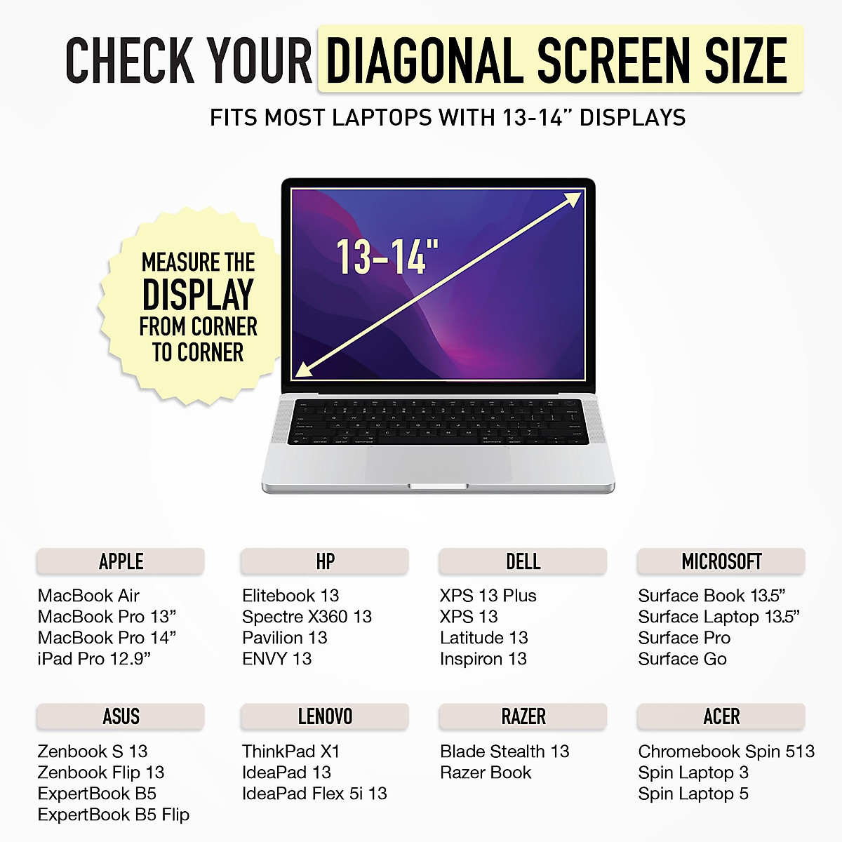 VANDEL The Original Puffy Laptop Sleeve Case, 13-14 inch Laptop Sleeve Bag, Laptop Case 13.3 Inch, Compatible with MacBook Air/Pro 13 / Pro 14, iPad Pro 12.9, HP Dell ASUS, Computer Bag Cover