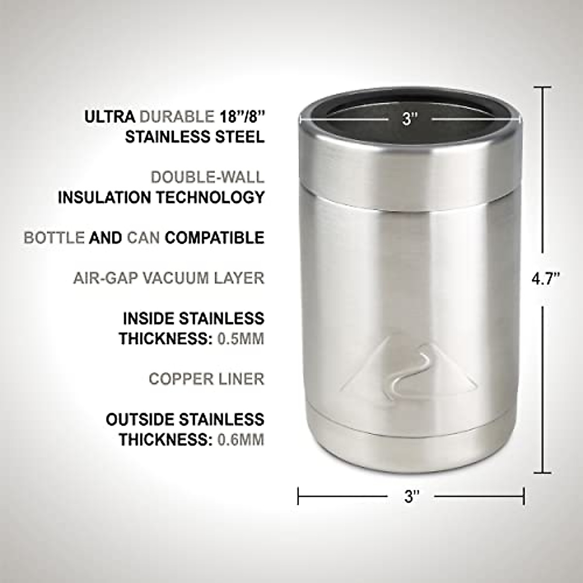 Ozark Trail 12 Ounce Double Wall Can Cooler Cup With Silver Lid