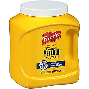 French's Classic Yellow Mustard, 105 oz - One 105 Ounce Bulk Container of Tangy and Creamy Yellow Mustard Perfect for Professional Use or for Refillable Containers at Home
