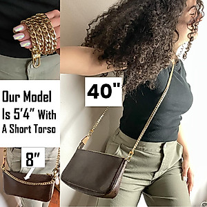 NEXT FASHION Purse Chain Strap Handle Shoulder Crossbody Metal Replacement 20CM - 120CM Selecting (Gold, 48" / 120cm)