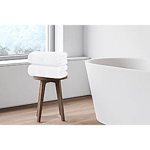 Tens Towels 8 Piece Towels Set, 2 Extra Large Bath Towels, 2 Hand Towels, 4 Washcloths, 100% Cotton, Lighter Weight, Quicker to Dry, Super Absorbent, Perfect Bathroom Towels Set (White)