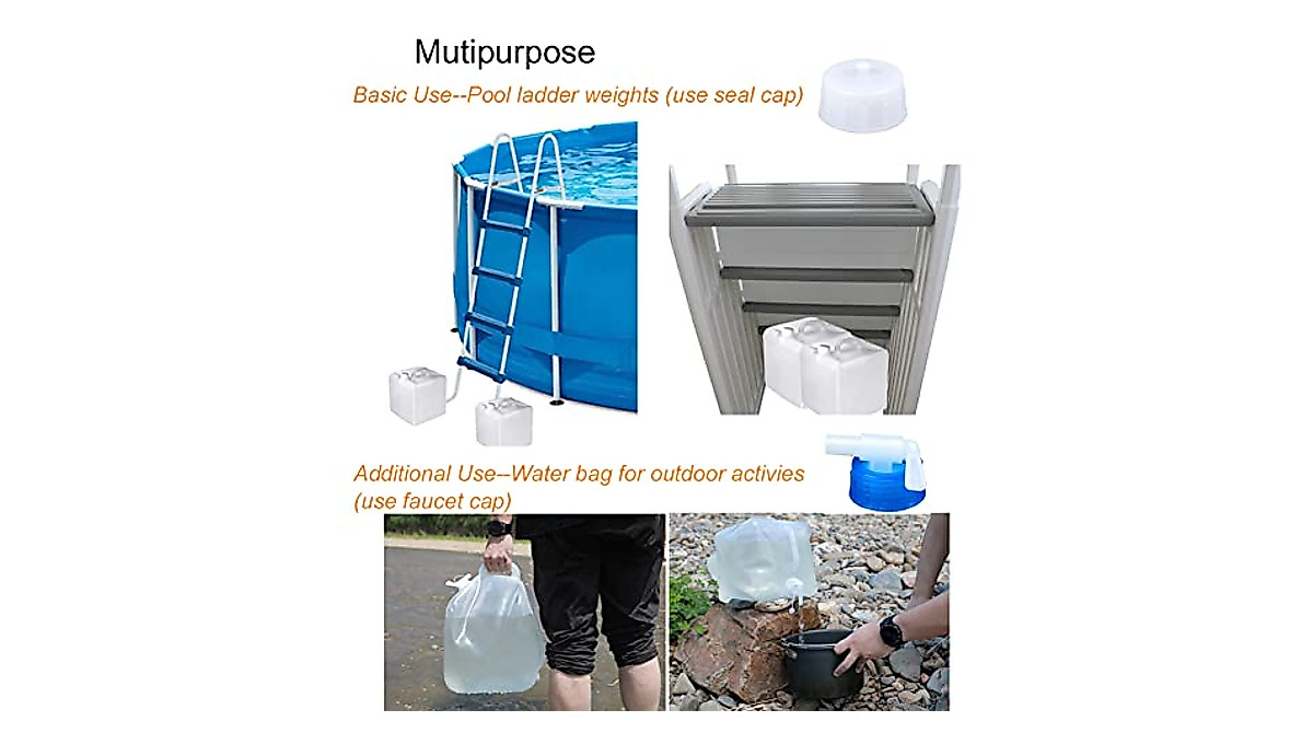 2 PCS Extra Thick Swimming Pool Ladder Weights Anchors for Above Ground ...