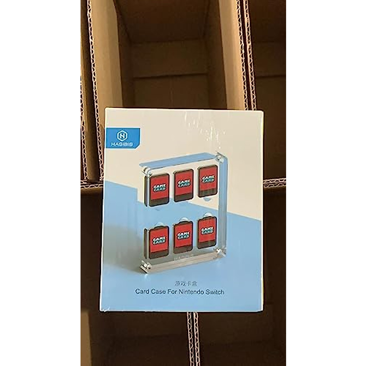 Hagibis Game Card Case for Nintendo Switch, 6 Cartridge Slots Holder Protective Shockproof Display Cabinet, Transparent Acrylic Game Storage Box for Switch NS NX (6 Slots)