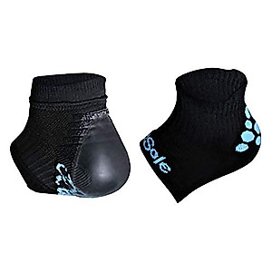 KidSole RX Gel Sports Sock for Kids with Heel Sensitivity from Severs Disease, Plantar Fasciitis (Toddler 11-2, Black)