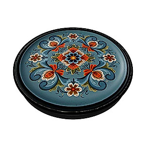 Norwegian Folk Art Rosemaling PopSockets PopGrip: Swappable Grip for Phones & Tablets