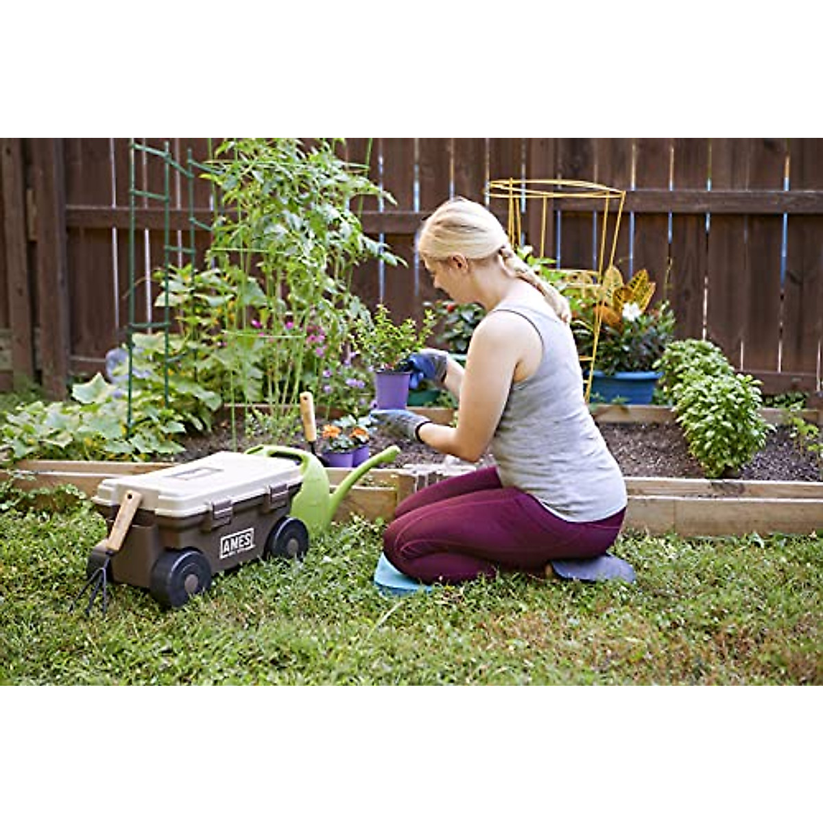 AMES 20213200 Rolling Lawn & Garden Storage Cart