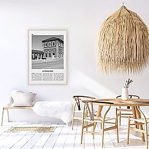 Livingston Print Black and White, Livingston Wall Art, Livingston Poster, Livingston Photo, Livingston Décor, Livingston Map, Montana, USA