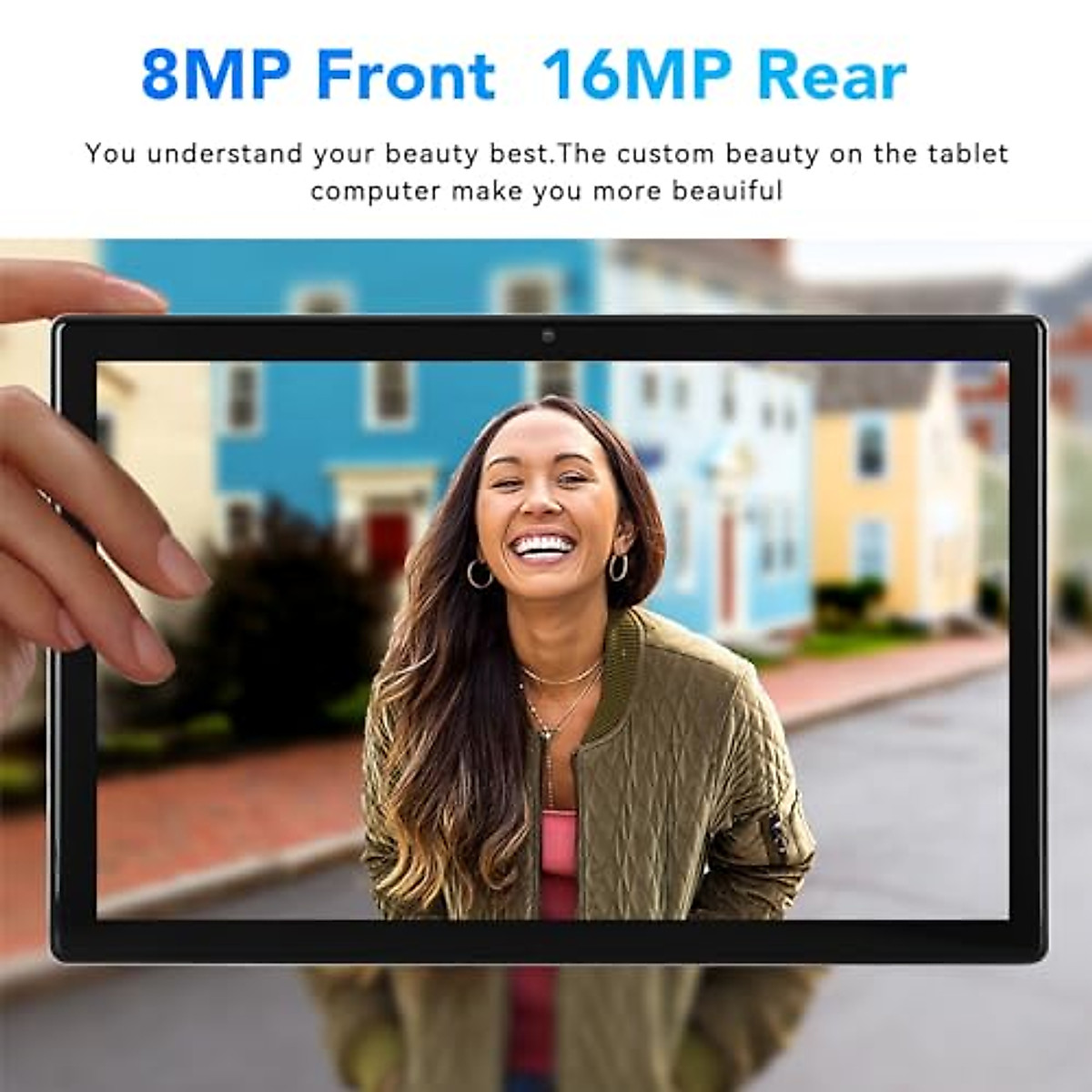 Honio 2 in 1 Tablet, 5GWIFI Support Octa Core CPU 100-240V Tablet Computer 8GB RAM 256GB ROM to Work (US Plug)