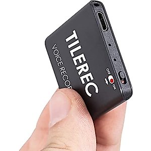 TileRec - Slimmest Voice Activated Recorder with 145 Hours Recording Capacity, MP3 Records, 24 Hours Battery Time, Metal Case – by Atto Digital