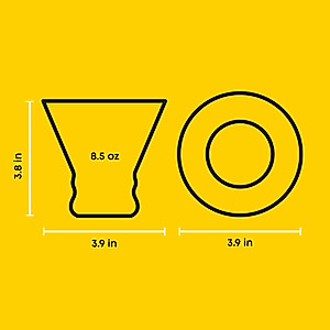 JoyJolt 4-Piece Afina Cocktail Glasses Set, Martini Glasses- 8-Ounces