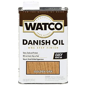 Watco 65141 Danish Oil Wood Finish, Quart, Golden Oak