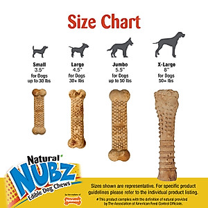 Nylabone Nubz Natural Edible Chew Treats for Puppies, Long Lasting Chews Made in USA, Turkey & Sweet Potato Flavor, Small - Up to 25 lbs. (28 Count)