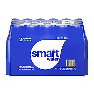 smartwater Smart Water Sports Cap, 700ml, 24 Pack, 23.7 Fl Ounce (Pack of 24)