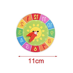 2 Pieces Montessori Busy Board Accessories Clock Cognition Toy for Children Toddlers Boy