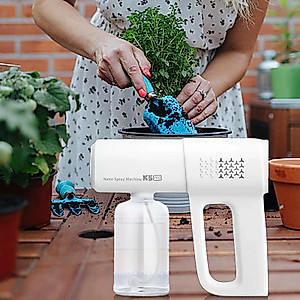 Electrostatic Sprayer, Barber Alcohol Spray Gun, Multipurpose Portable Rechargeable Handheld Pump Sprayer with Blue Light, Sanitizer Spray for Touchless Sanitization