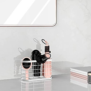 Hair Dryer Holder 3 in 1 Hair Tool Organizer Djustable Height Wall Mounted/Cabinet Door Bathroom Organizer Under Sink for Hair Dryer, Flat Irons, Curling Wands, Hair Straighteners