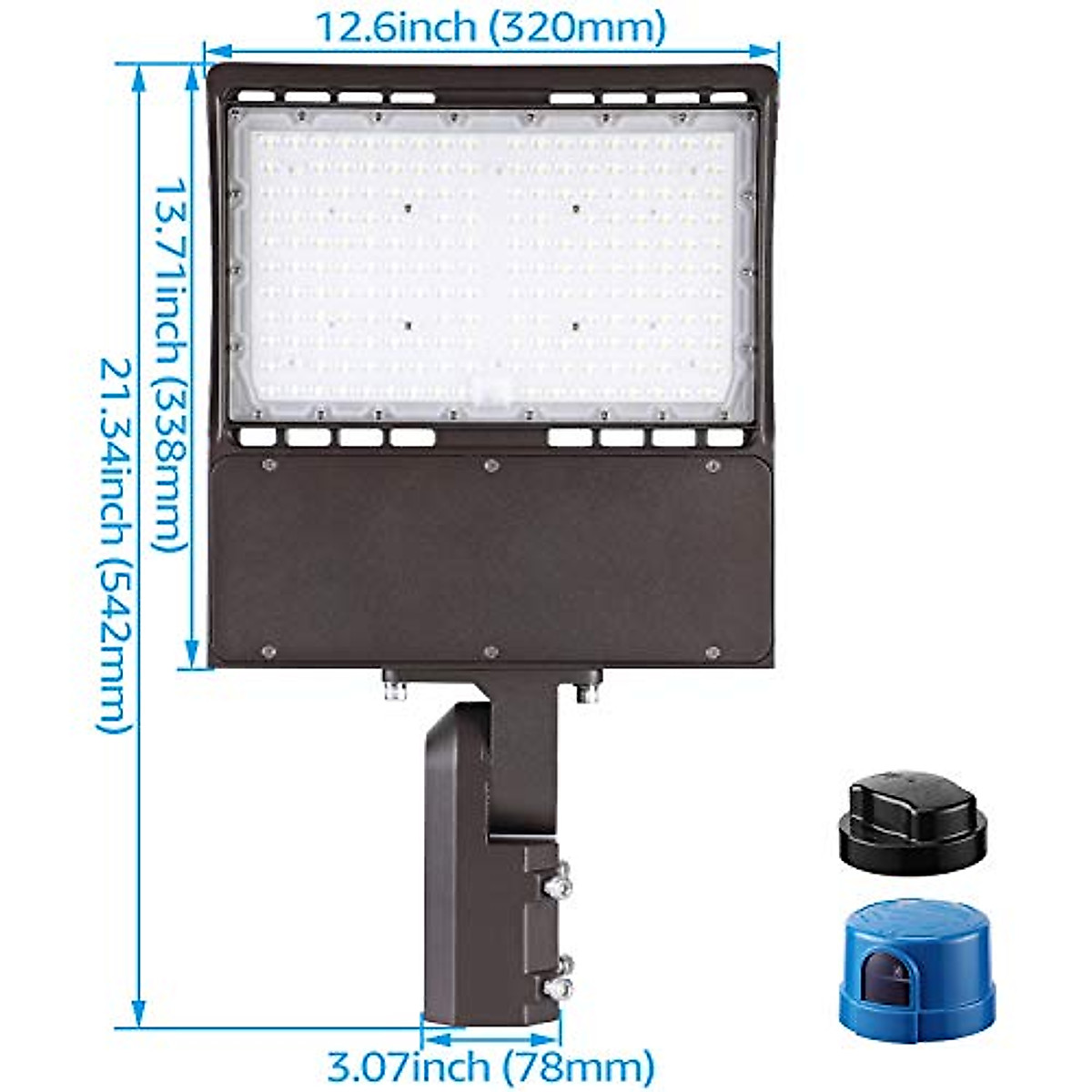 LEONLITE 150W LED Parking Lot Light with Adjustable Slip Fitter, 20250LM 100-277V Commercial Shoebox Lights, Dimmable Dusk to Dawn Photocell Area Lighting, IP65 Street Pole Light, 5000K, UL Listed
