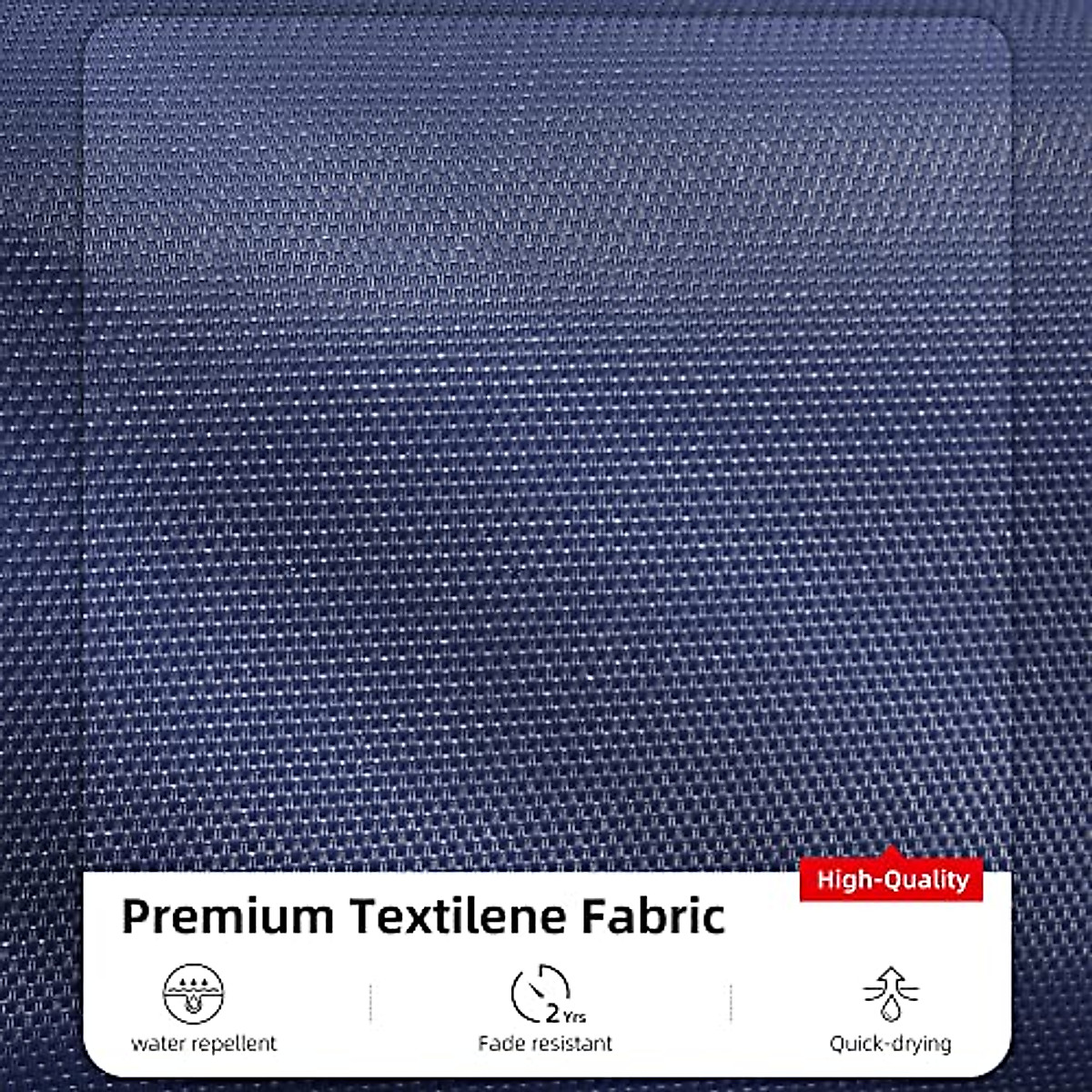 PURPLE LEAF Outdoor Lounge Chair Set Aluminum Patio Chaise Lounger with Side Table and Pillow for Outside Pool Beach Sunbathing Tanning Recliner Navy Blue