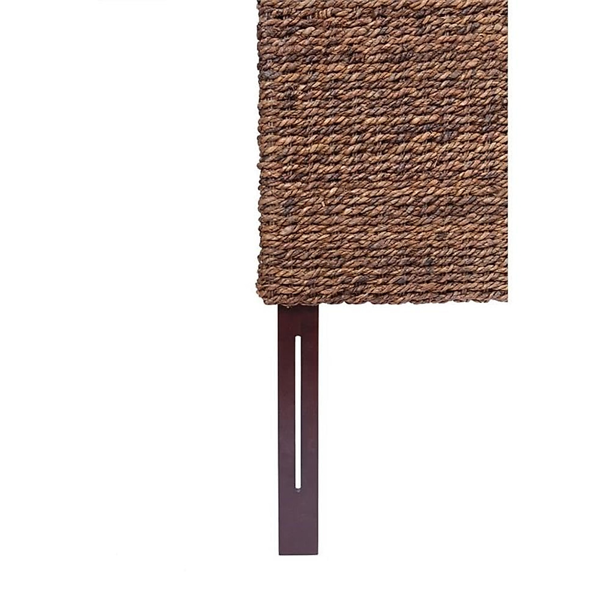 MAKLAINE 78.5" Banana Leaf Panel Headboard in Honey/Dark Brown