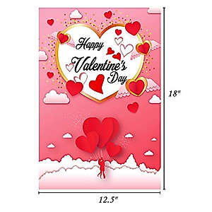 Valentine Flag, Double Sided Valentine's Day Flag Love Combination Valentine Garden Flag 12 x 18 Inch Valentine House Flags for Valentine's Day Decoration