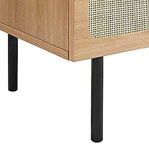 Modway Chaucer Modern Wood Grain Buffet Table Sideboard in Oak