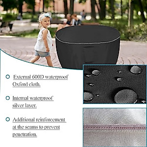 YUYAKACover Electric Ride On Bumper Car Cover,Kids Bumping Toy Gifts Cars Cover,Waterproof Toy Cover for Toddler Bumper Car Outdoor 28"D x 18"H,Black