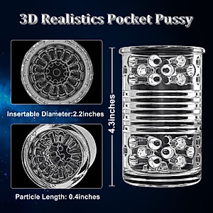 Automatic Male Masturbator Sex Toys for Men with 7 Thrusting & Roating Modes Male Sex Toys 3D Realistic Textured Sleeve Male Masterburbater Men's Vibrating Sex Machine Adult Sex Toys & Games Black