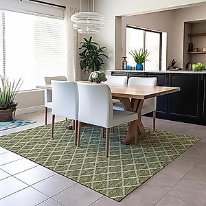 Dalyn Rugs Indoor/Outdoor York YO1 Green Washable 8' x 10'