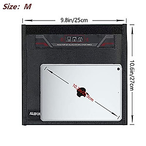 Faraday Bags Large Non-Window Faraday Phone Bag 9.8" x 10.6" Faraday Bag Signal Blocking Bag Car Key Signal Blocker Faraday Bag Black Canvas (9.8" x 10.6")