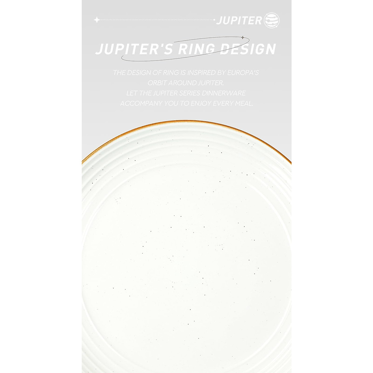 Famiware Jupiter Dinnerware Set, Plates and Bowls Sets for 4, Microwave and Dishwasher Safe, Scratch Resistant, 12 Pieces Dishes Set, Multi-color