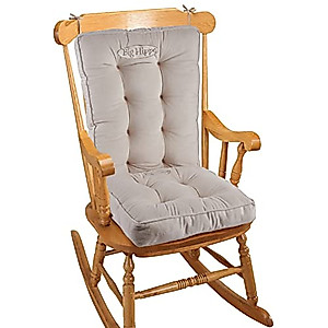 Big Hippo Rocking Chair Cushions Set, Rocking Chair Pads with Ties Soft Thicken Seat Pads Cushion Pillow for Indoor, Office, Home, Rocking Chairs (Beige)