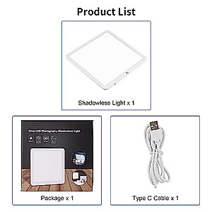 Selens Shadowless Bottom Light Panel for Light Box Photo Studio,11.5" x 11.5"/ 29 x 29cm LED Photography Light for Jewelry Cosmetic Crafts Small Products