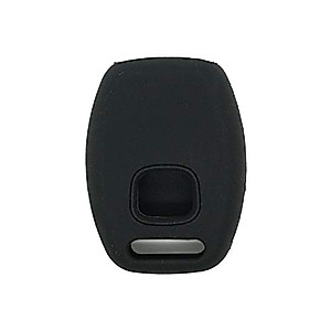 SEGADEN Silicone Cover Protector Case Holder Skin Jacket Compatible with Honda 3 Button Remote Key Fob 2 BTN + Panic CV4215 Black