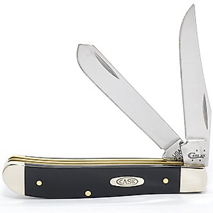 Case WR XX Pocket Knife Black Synthetic Mini Trapper Item #22414 - (2207 SS) - Length Closed: 3 1/2 Inches