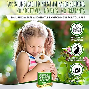 Small Pet Select - Natural Paper Bedding with Real Rose Petals. Rabbits, Guinea Pigs, and Other Small Animals, 56L