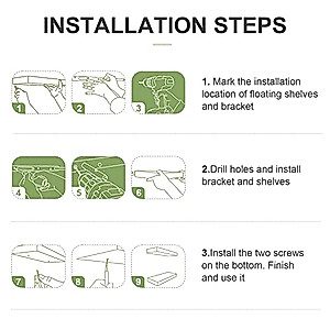 jmaisiu Floating Shelves, Set of 2 Wall Shelves with Invisible Brackets, 19.7Inch Natural Wooden Shelves for Wall Decor, Hanging Storage Shelves for Bedroom Kitchen Bathroom Living Room Decoration