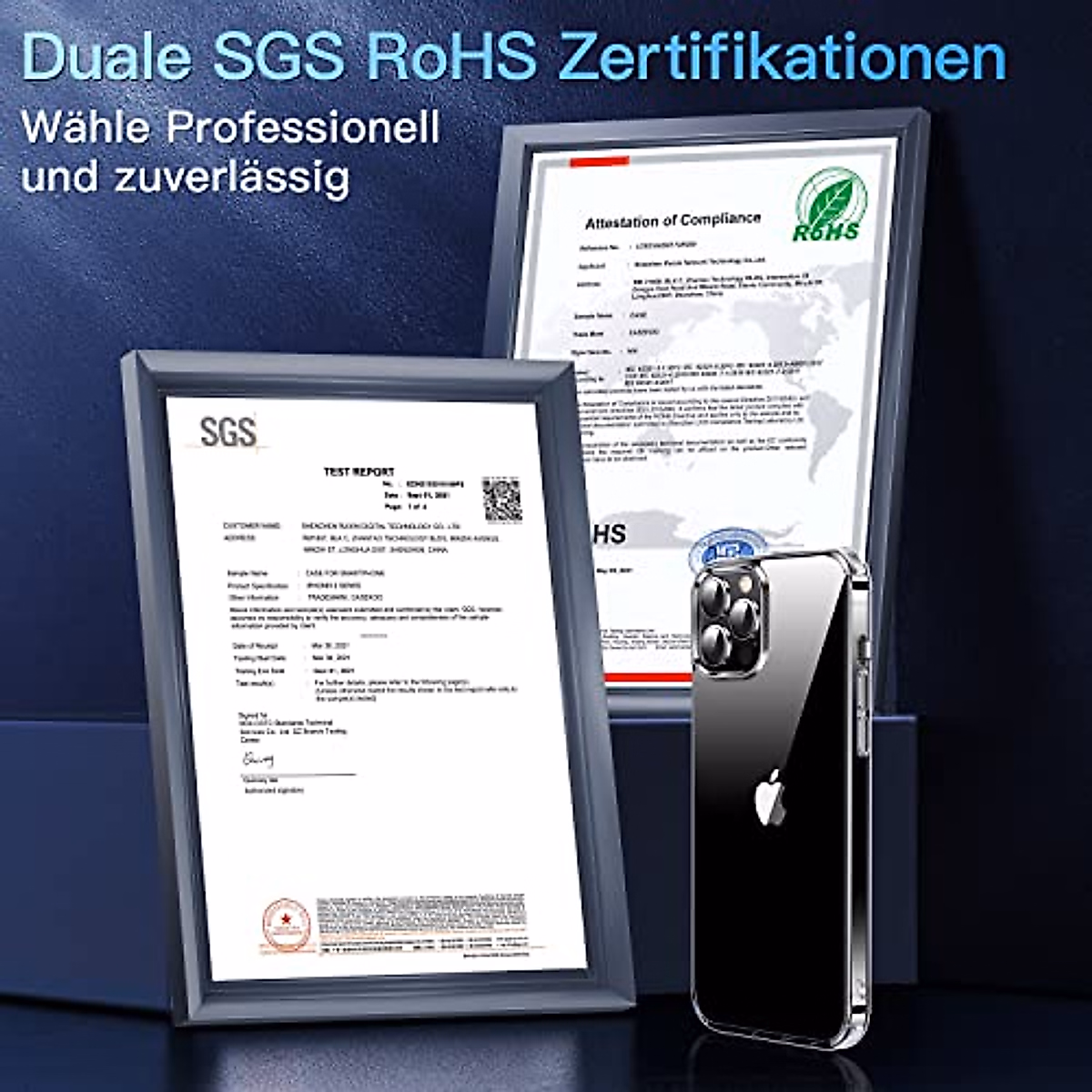 CASEKOO Crystal Clear Designed for iPhone 13 Pro Case, [Not Yellowing] [Military Drop Protection] Shockproof Protective Phone Case 6.1 inch 2021 (Clear)