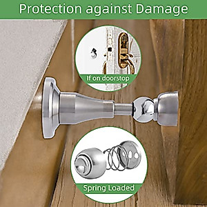 Magnetic Door Stop Heavy Duty 1 Pack Magnetic Door Stopper Brushed Nickel Magnetic Door Holder to Keep Door Open Magnet Door Stopper Magnetic Door Catch