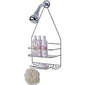 Rocky Mountain Goods Shower Caddy - Rust proof high grade steel - Designated tiered shelves for shampoo / soap - Razor hangers - Includes secure suction cup (Chrome)