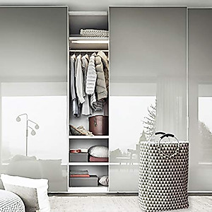 IF DESIGNS DOUBLE LAUNDRY BASKET WITH HANDLE, FOLDABLE HAMPER, ORGANIZER DIRTY CLOTH (gray)