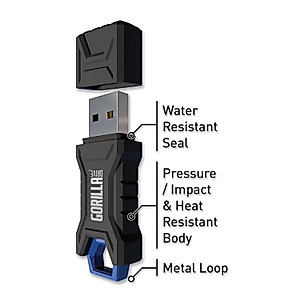 GorillaDrive Ruggedized 64GB USB Flash Drive (2-Pack)