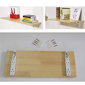 YNAYG Folding Wall-Mounted Table Wall-Mounted Folding Table Multi-Function Wall Mount Laptop Desk Writing Desk Home Office Computer Desk,Solid Wood,Paint Free,Size Optional