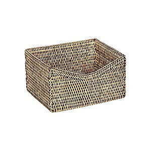 La Jolla Organizing & Shelf Basket, Black-Wash
