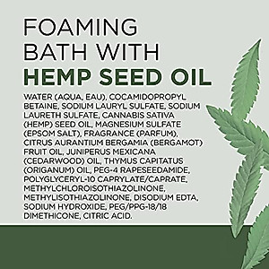 Dr Teal's Foaming Bath with Pure Epsom Salt, Cannabis Sativa Hemp Seed Oil, 34 fl oz (Pack of 4) (Packaging May Vary)