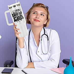 LifGif In My Nurse Era Personalized Laser Engraved 40 oz Large Tumbler with Handle, Nurse Gifts for Birthday, Appreciation Week, Nursing School Graduation for Nurses, Nurse Practitioner Gifts