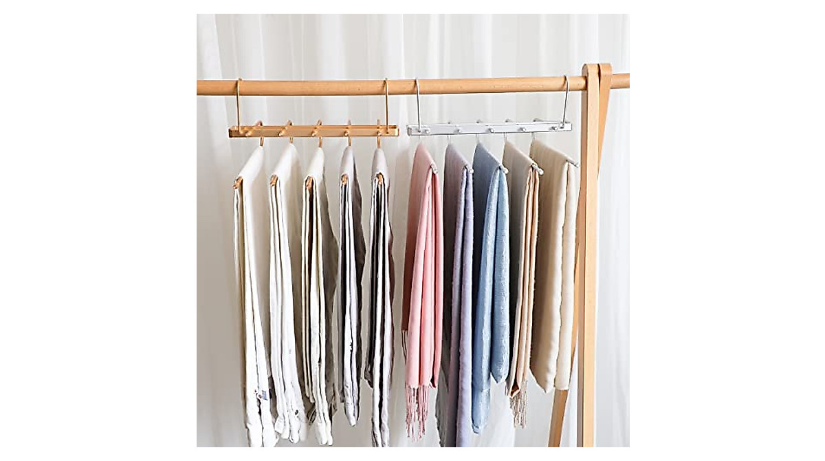 Space-Saving Pants Hangers - 5 Layer Closet Organizer