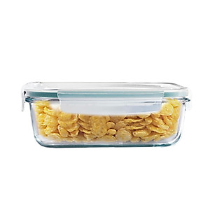 XYouyu Food Storage Containers Glass Food Storage Containers With Airtight Lids -Meal Prep Airtight Glass Bento Boxes BPA-Free (Set Of 3 Piece) Microwave, Oven Safe