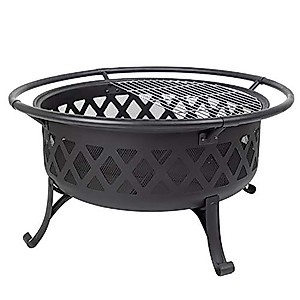 Pleasant Hearth OFW888R fire Pit, Black
