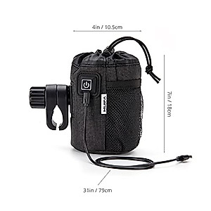 Bottle Warmer Bag, MUIFA 2 in 1 Portable USB Warmer Universal Cup Holder for Baby Stroller, Bike, Motorcycle,Wheelchair, Walker, ATV, Scooter, Marine Boat,Golf Cart